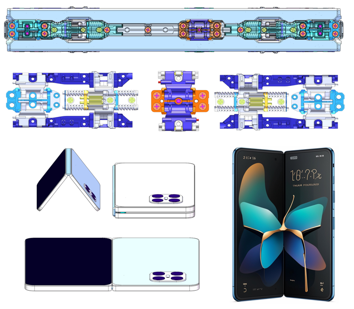 Left-right folding mobile phone hinge - 广东杰思通讯股份有限公司